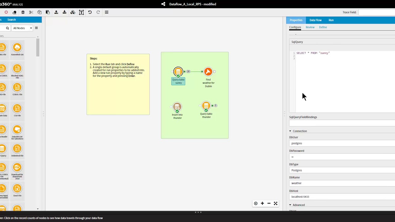 Data360 Analyze Run Properties At Dataflow Level Youtube