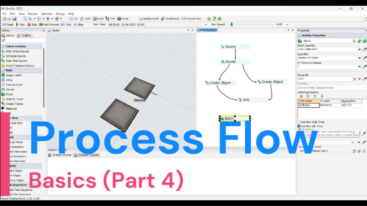 How To Use Basic Elements In Process Flow Flexsim Simulation Process