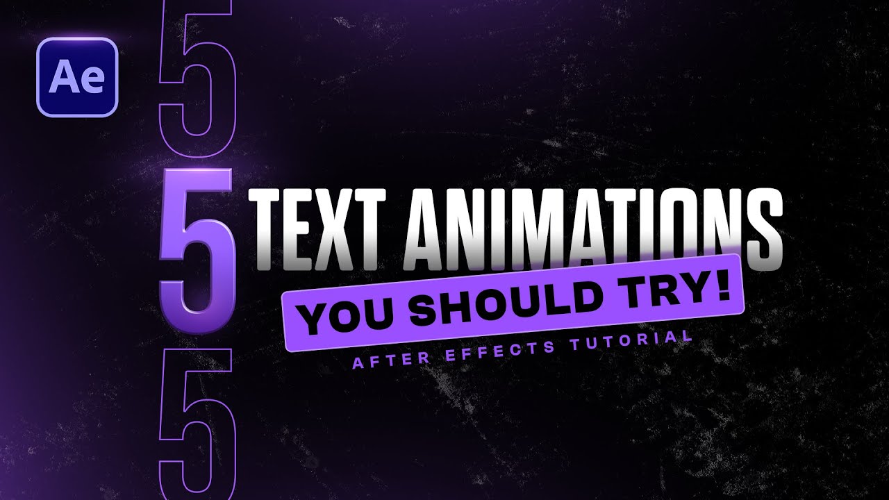 5 Creative Text Animation In After Effects For Freshers Youtube
