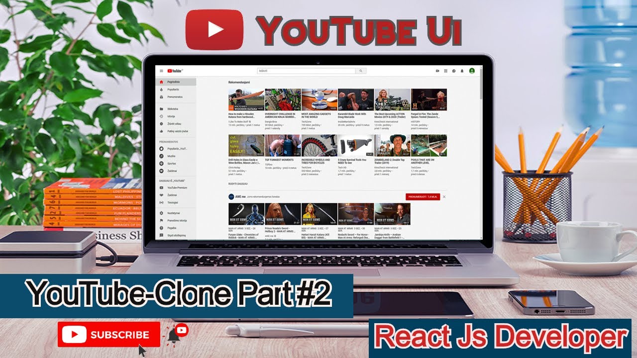 Let S Build A Youtube Clone Ui With React Js For Beginners Part 2
