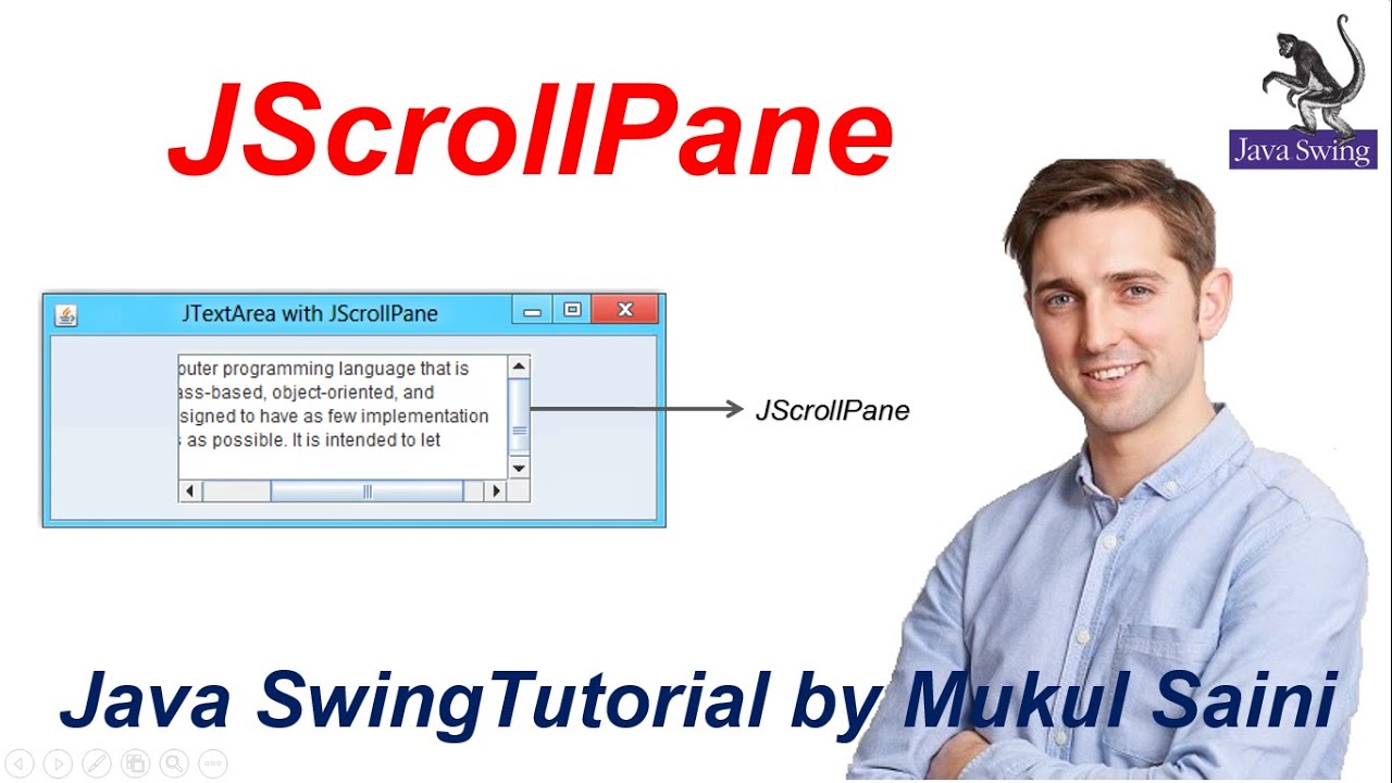 33 Java Swing Tutorial Jscrollpane In Java Youtube
