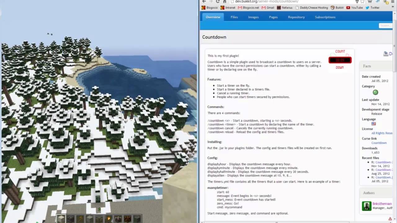 Minecraft Plugin Countdown Tutorial Bukkit En Español Crea Una