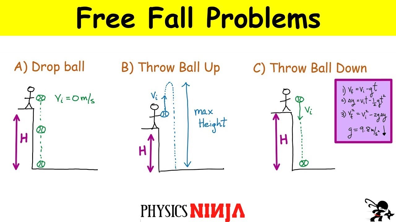 Free Fall Physics 4 Free Fall Equations 6 Examples A Comprehensive
