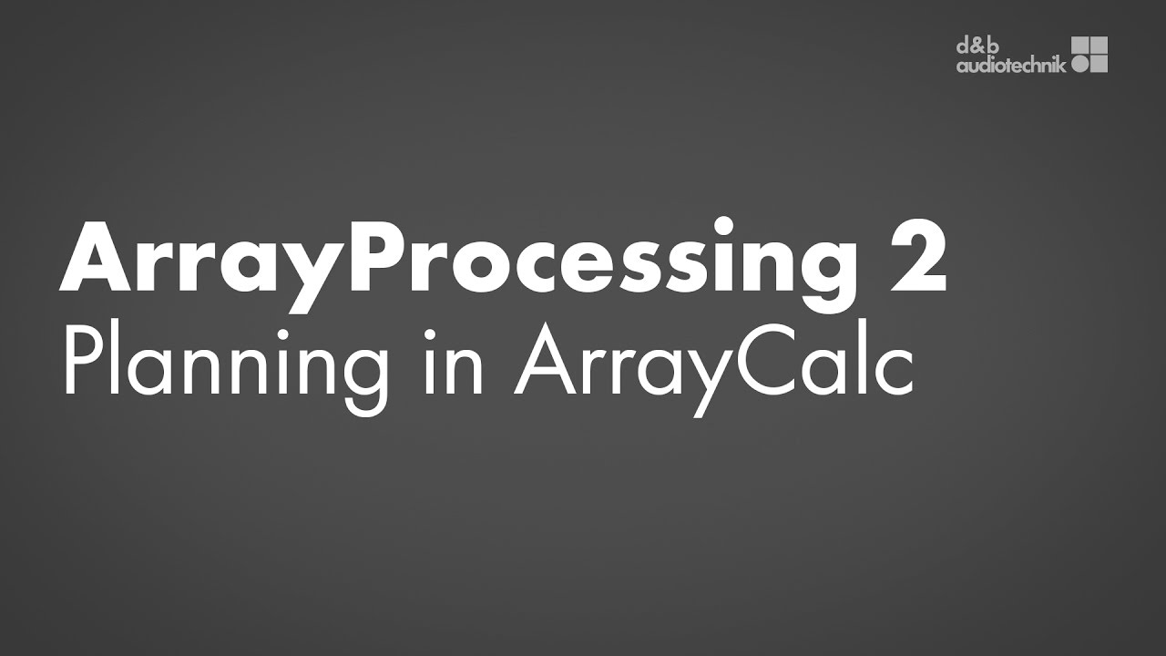 Arrayprocessing Tutorial 2 Planning In Arraycalc Youtube