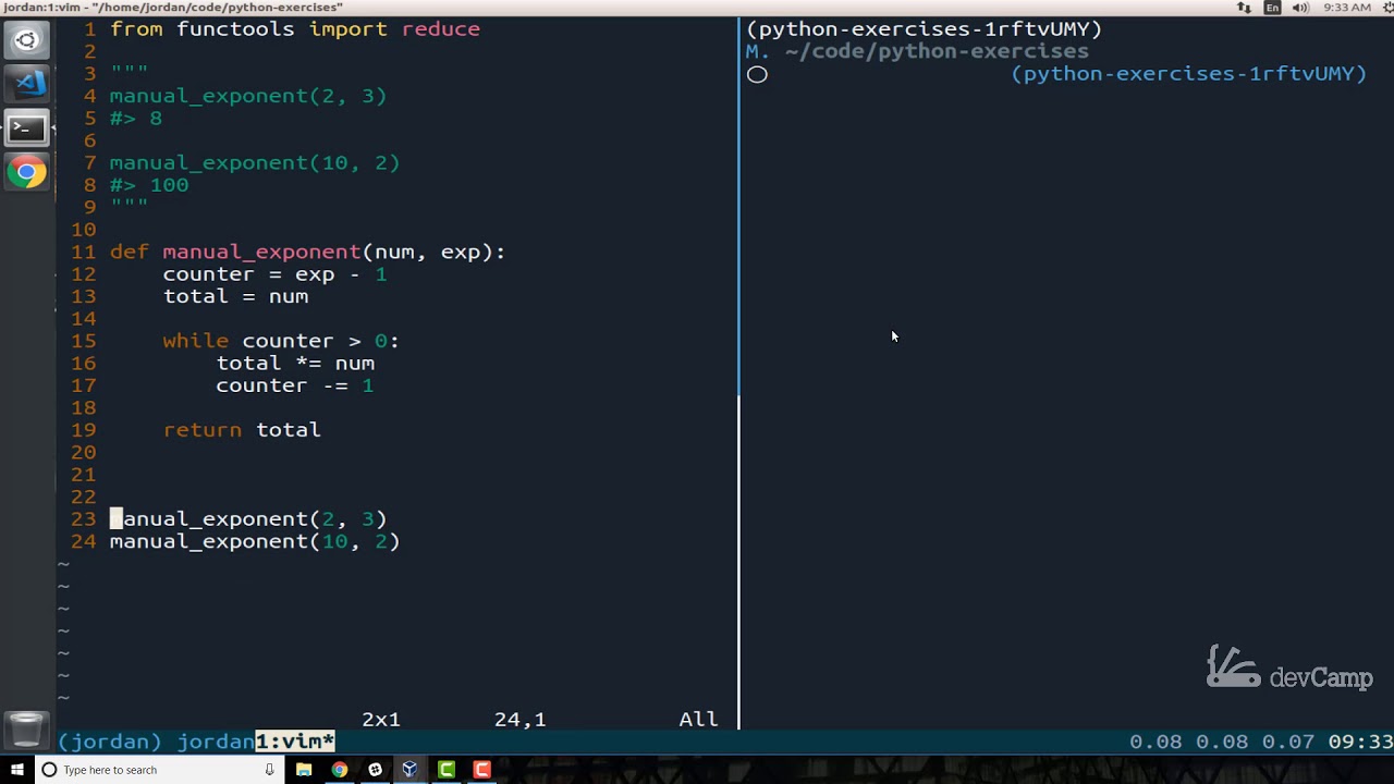 Build A Manual Exponent Function In Python Youtube
