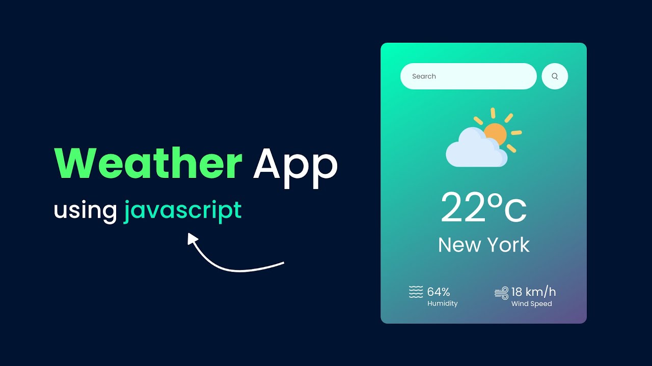 Weather Application Using Html Css Javascript Logo