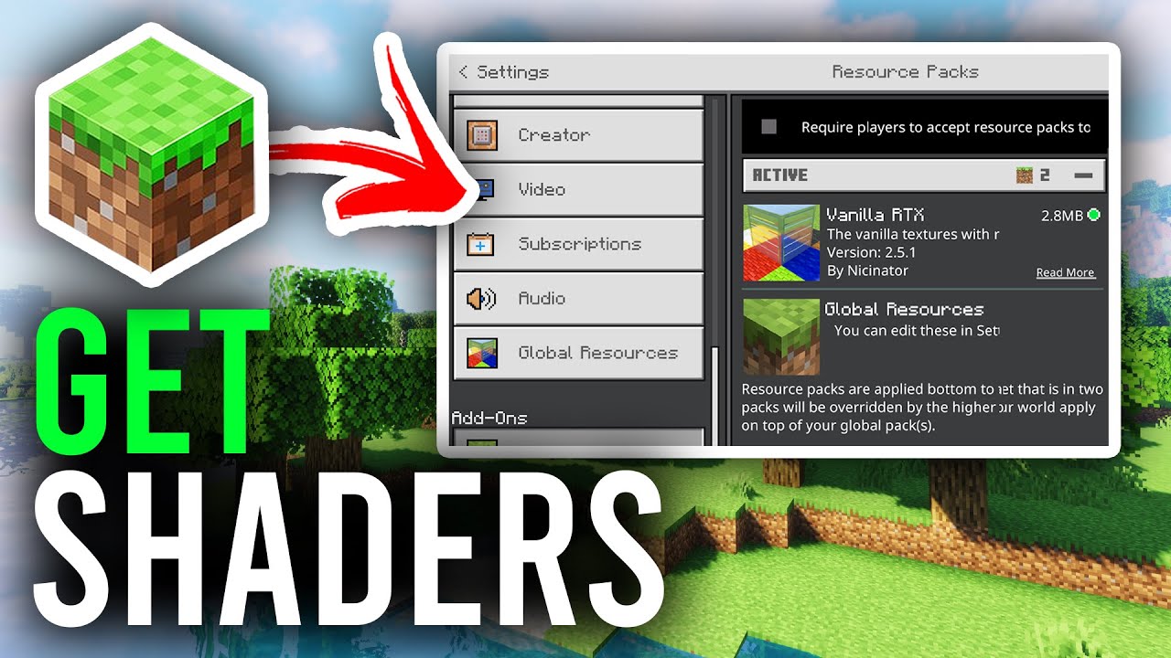 How To Get Shaders On Minecraft Bedrock Full Guide Youtube