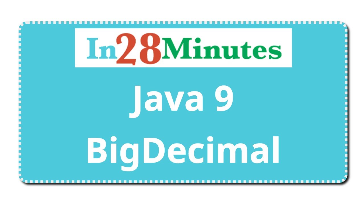 Java Bigdecimal Tutorial 1 Youtube