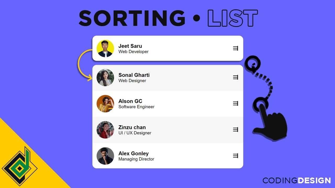 Build Drag Drop Sortable List With Vanilla Javascript Youtube