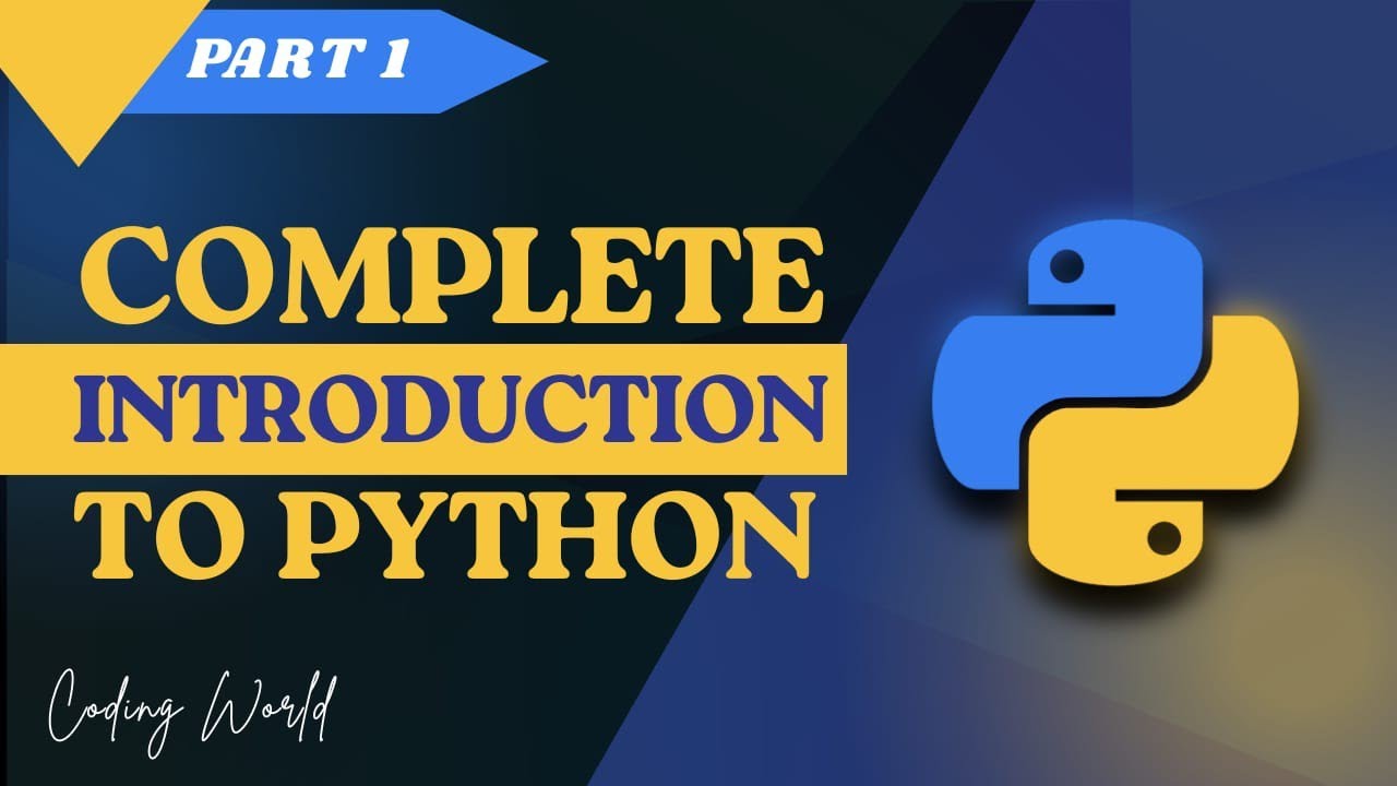 Python Lecture 1 Introduction To Python Youtube