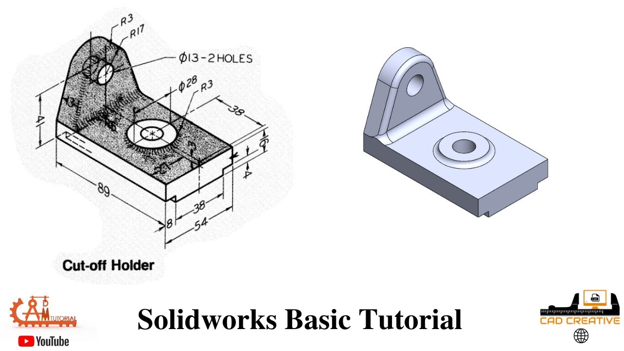 Solidworks Basic Tutorial For Beginners Solidworks Training Exercises