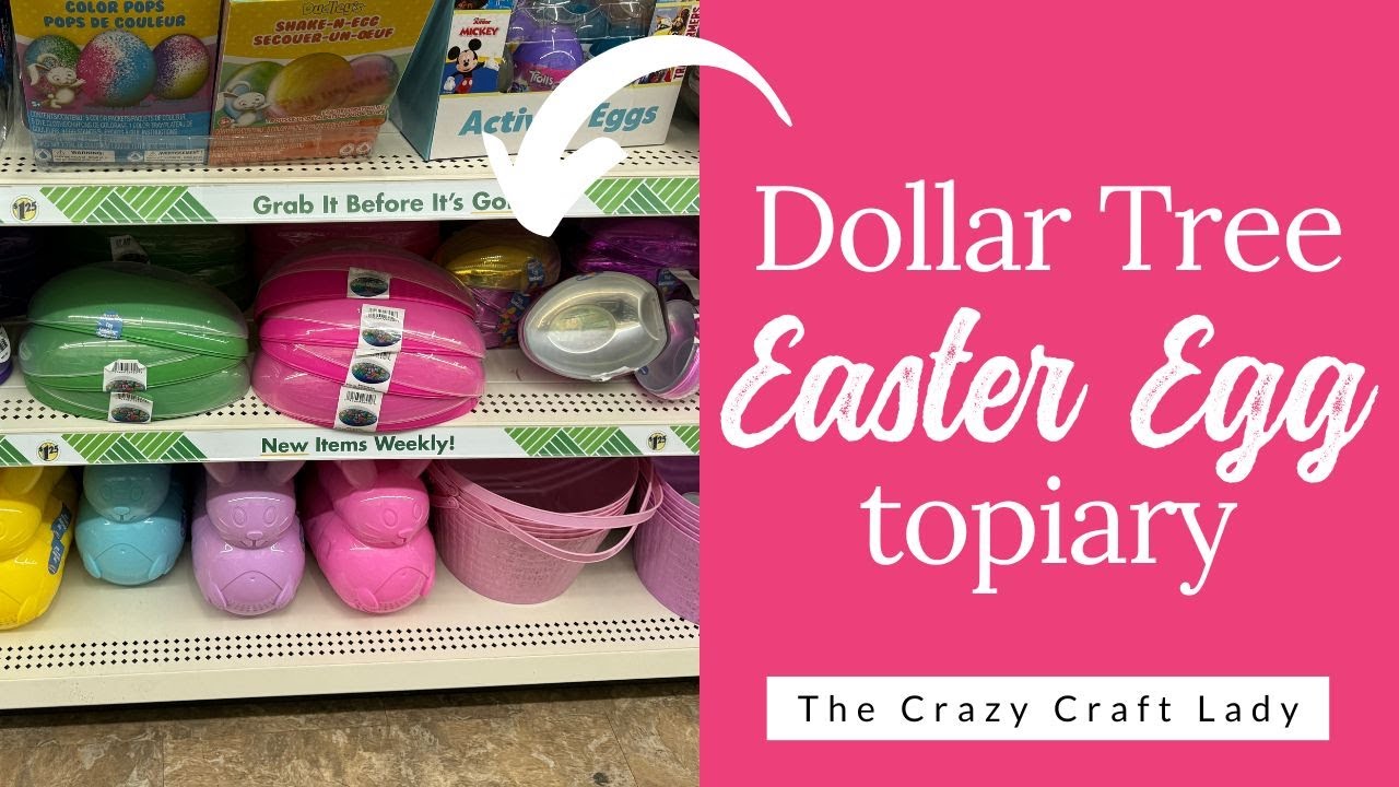 Dollar Store Easter Egg Topiary Craft Youtube