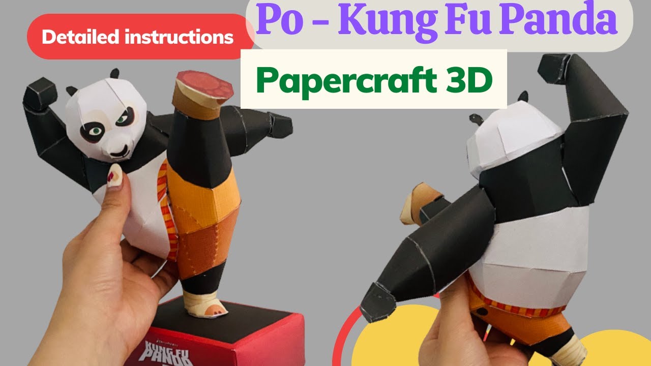 Po Kungfu Panda Papercraft Youtube
