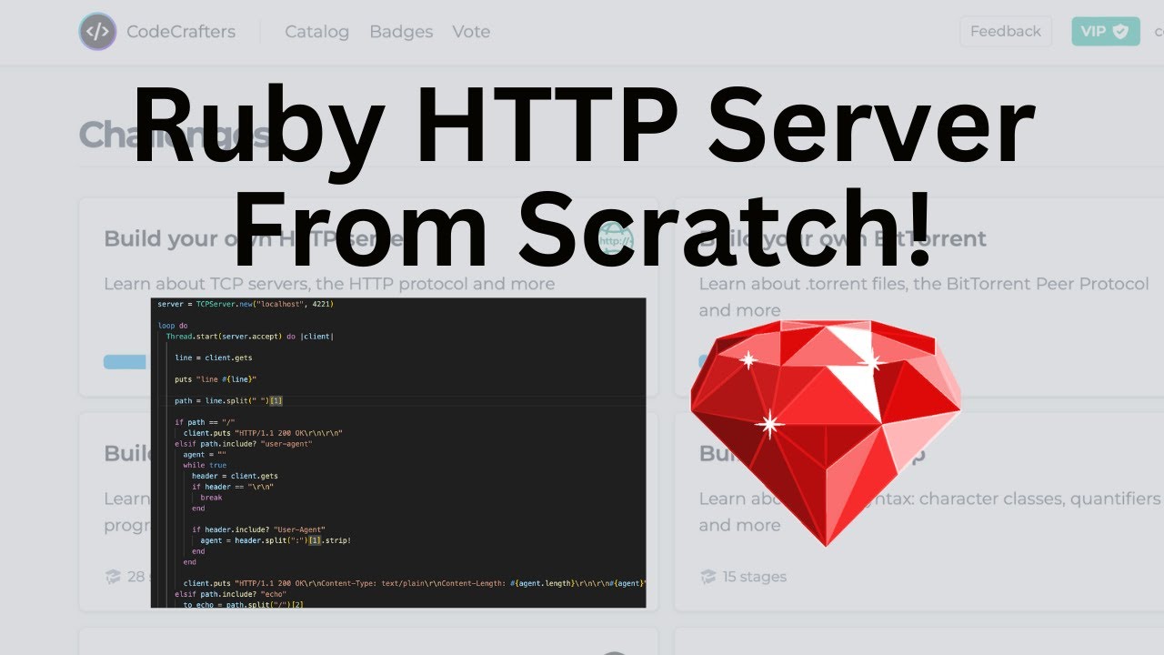 Ruby Http Server From Scratch Youtube