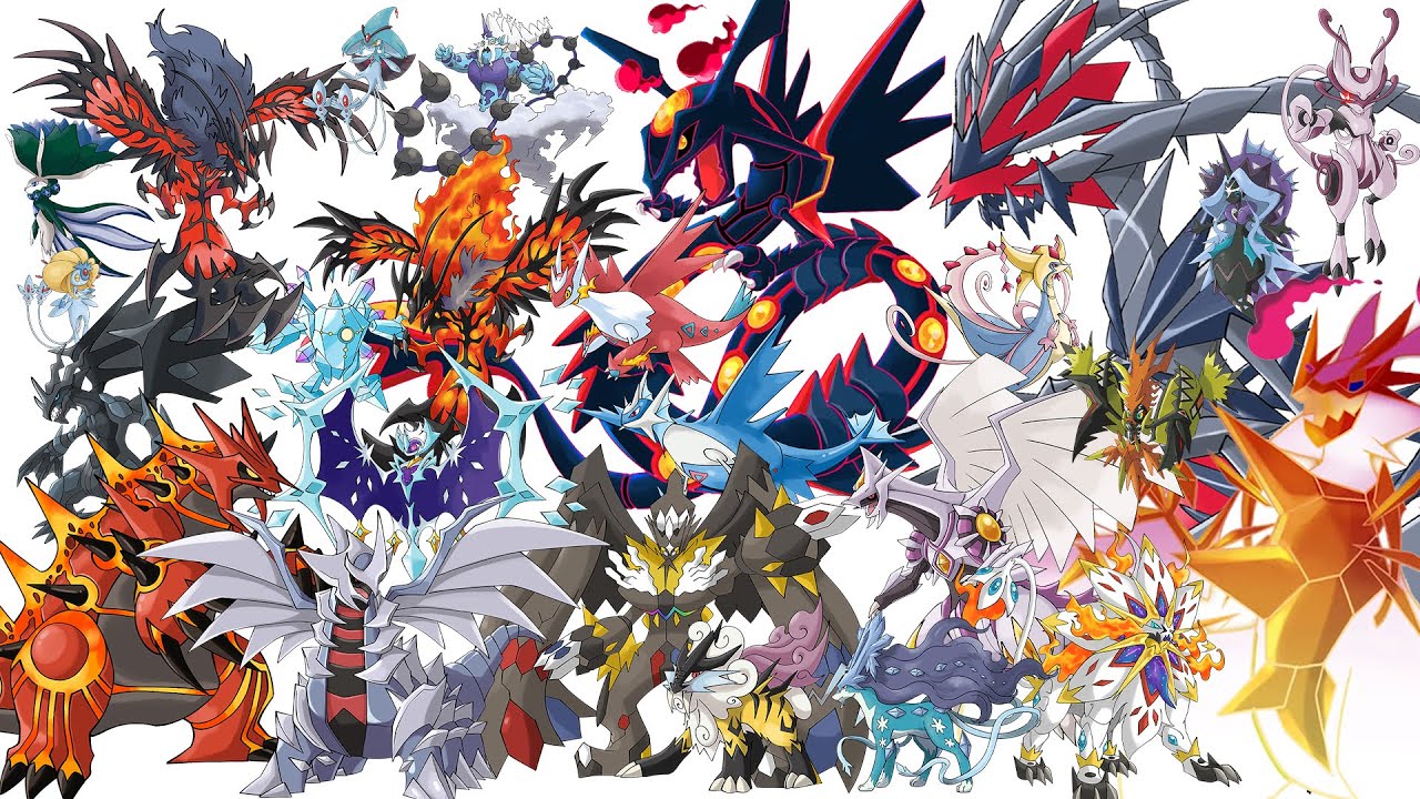All 59 Legendary Pokemon Mega Gigantamax Animated Evolution Youtube