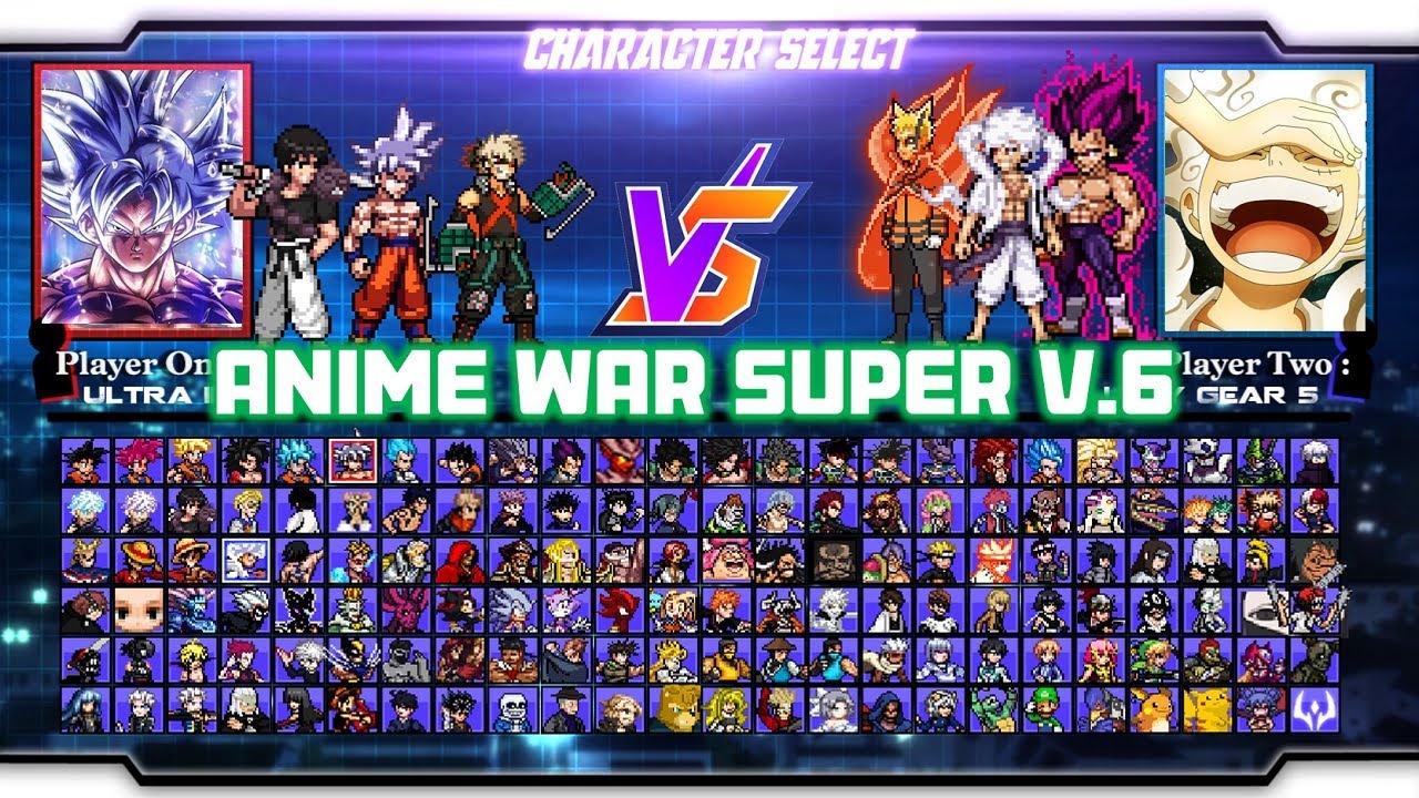 Anime War Super V 6 Mugen Full New Character Youtube