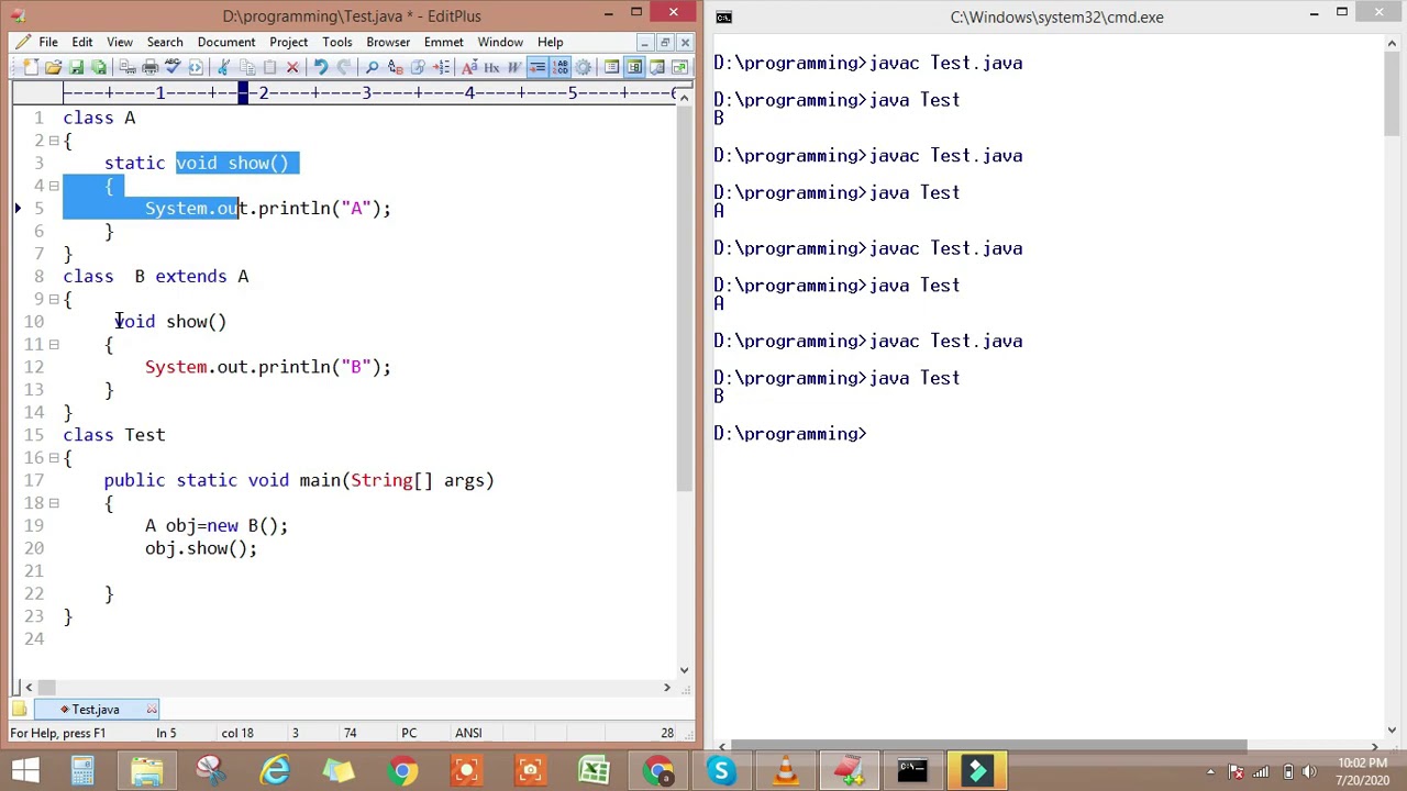 Method Hiding In Java Youtube