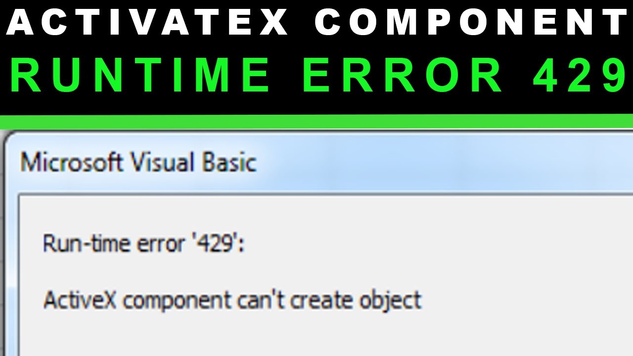 Troubleshooting Activex Component Can T Create Object Understanding