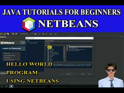 Helloworld Java Program Using Netbeans Youtube