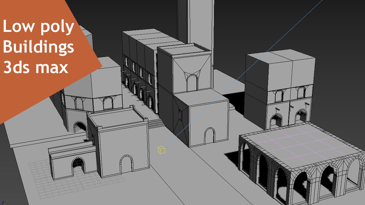 Low Poly Village Buildings 3ds Max Beginner Tutorial Part 1 Youtube