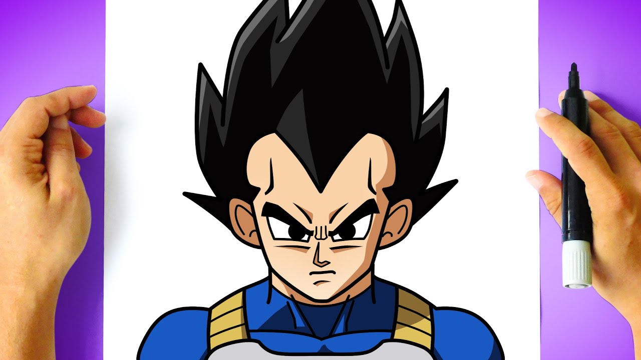 How To Draw Vegeta Step By Step Dragon Ball Youtube