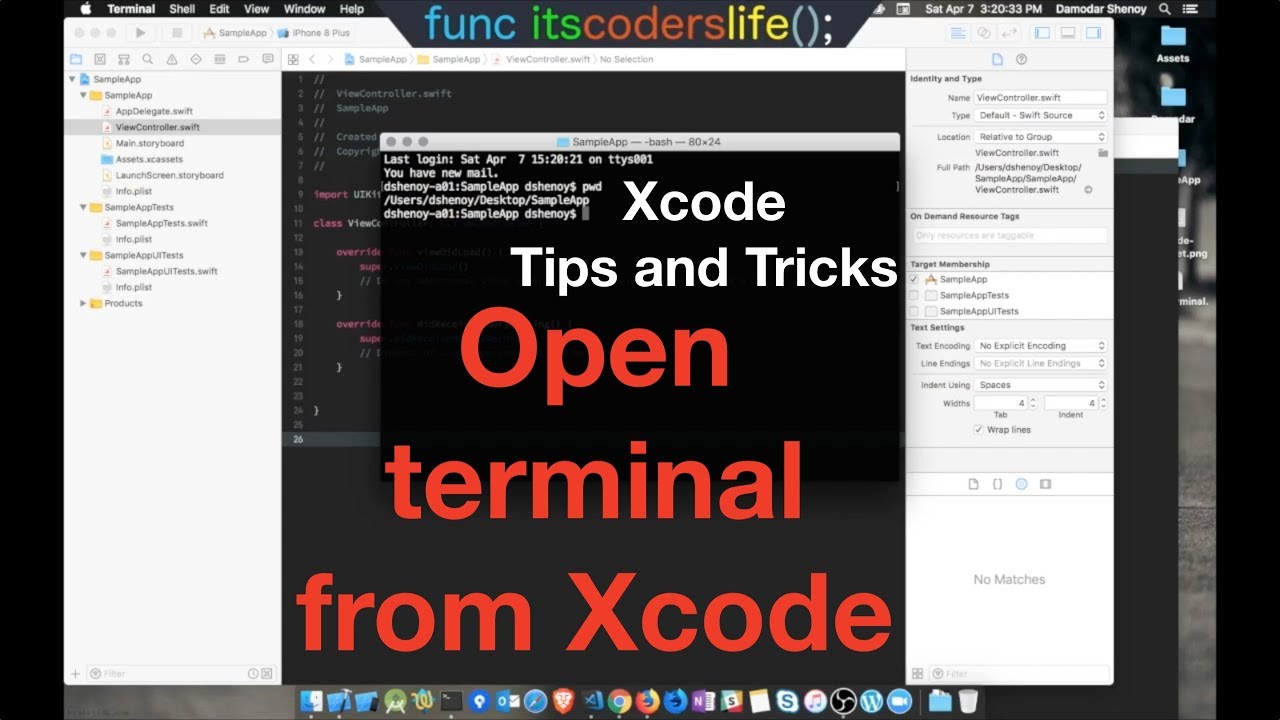 Xcode Open Terminal Hж б Ng Dбє N Chi Tiбєїt Cгўch Mб џ Terminal Trong Xcode