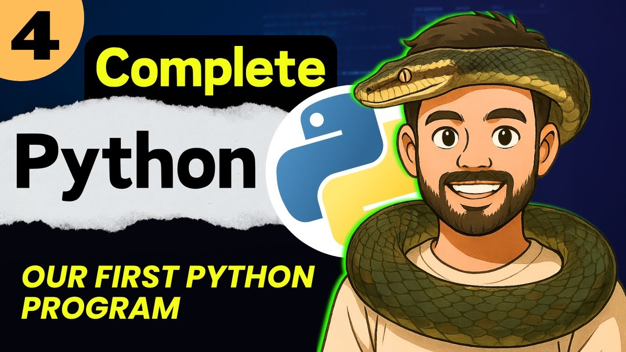 Lec 4 Our First Python Program Python Full Course 2025 Youtube
