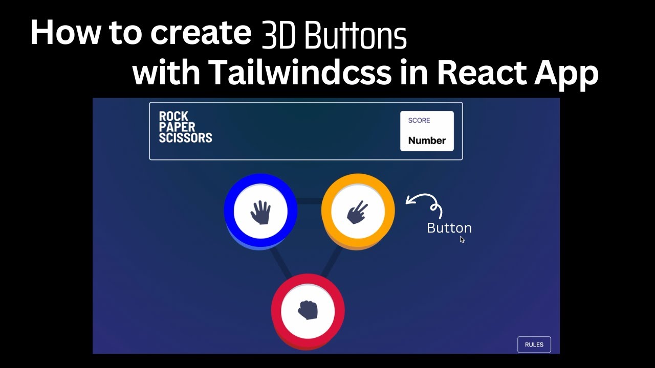 How To Create A 3d Button In React App With Tailwindcss Youtube