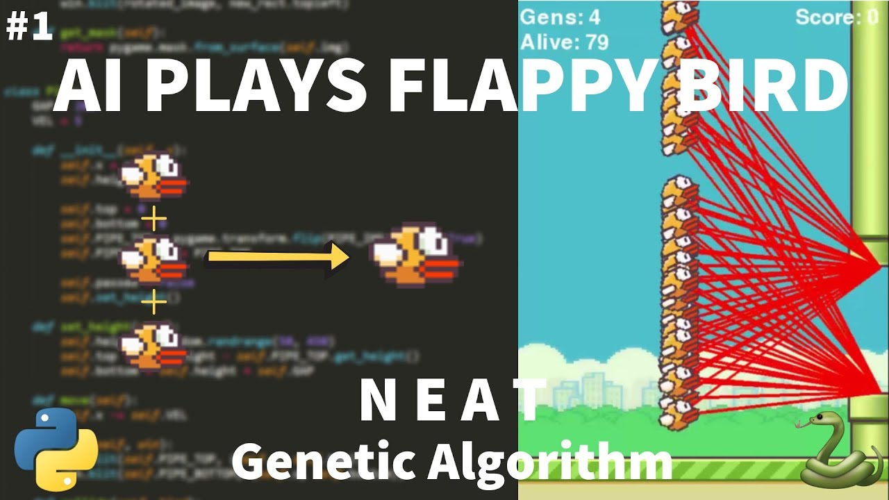 Python Flappy Bird Ai Tutorial With Neat Creating The Bird Youtube