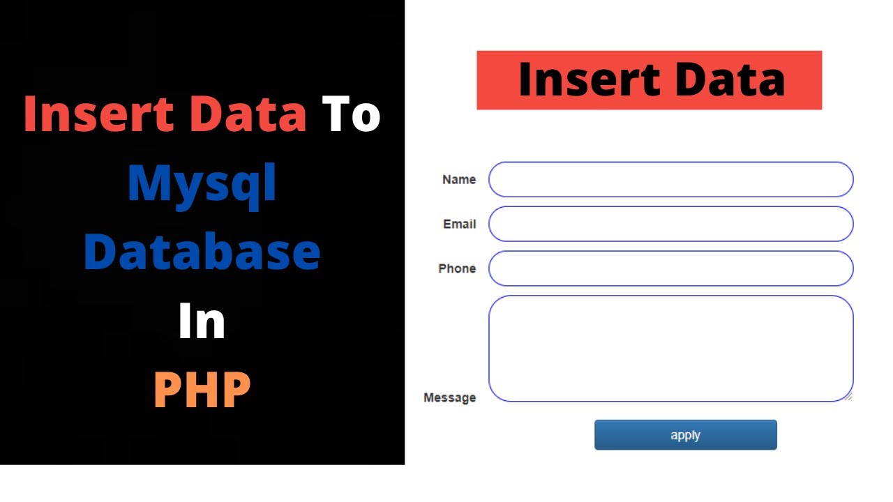 5 How To Insert Data To Database In Php Student Management System