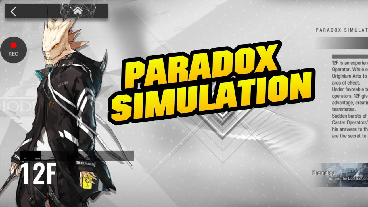 Arknights อาร คไนท Paradox Simulation 12f Youtube