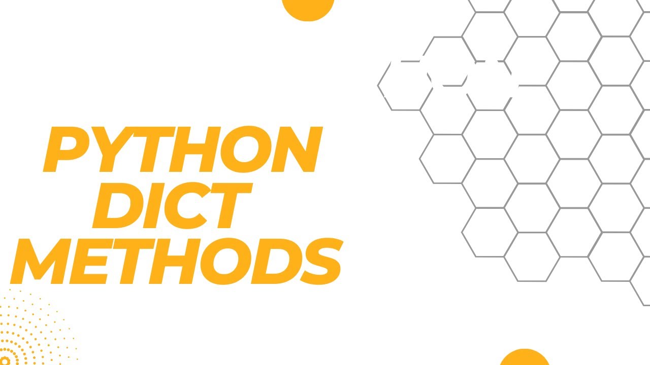 Python Dict Methods Youtube