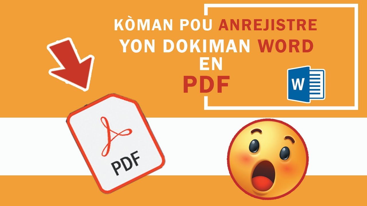 Koman Pou Enregistrer Yon Document Word En Pdf Youtube