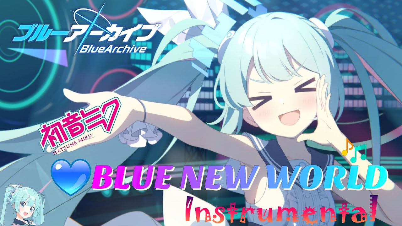 Unofficial Live2d Blue Archive Hatsune Mikuёятщ Collab Song Blue New