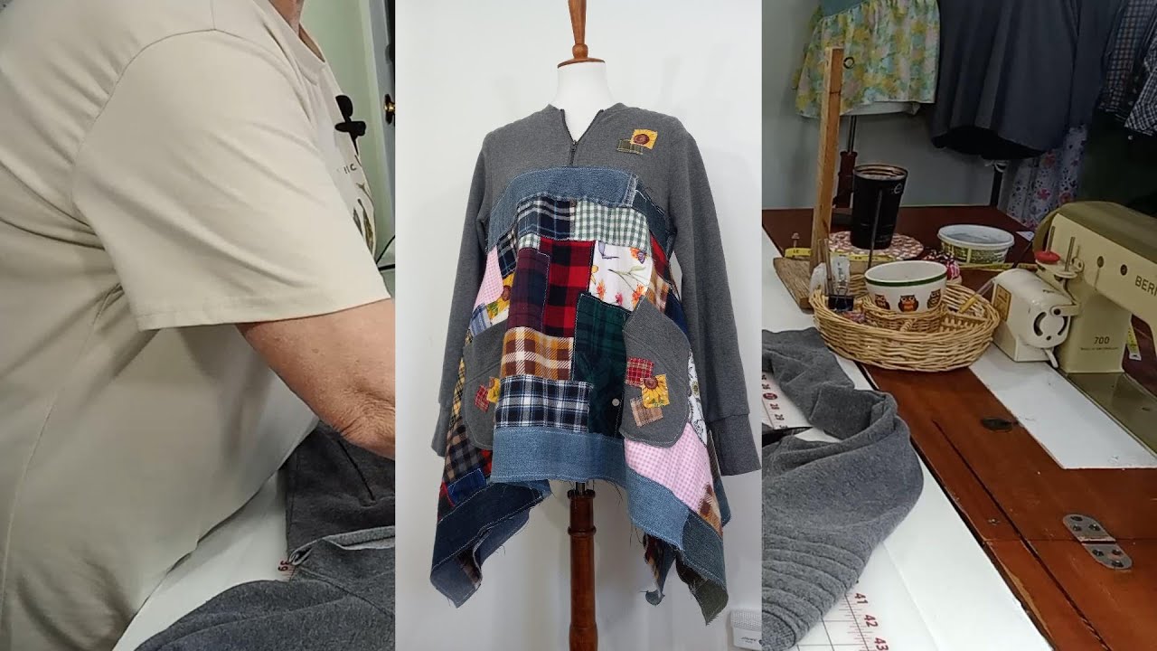 Make A Patchwork Upcycled Tunic Youtube