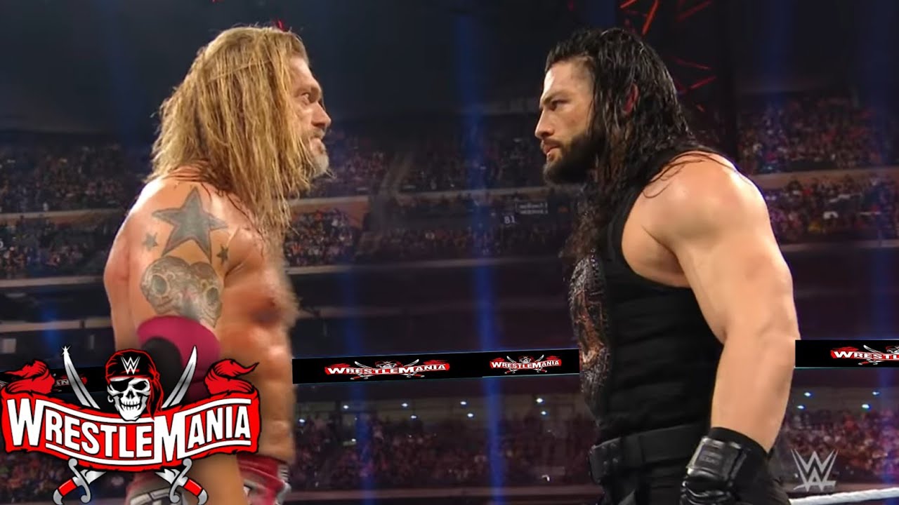 Roman Reigns Vs Edge Wwe Wrestlemania 37 Wwe Universal