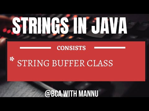String Buffer Class Java Language Bcawithmannu Youtube