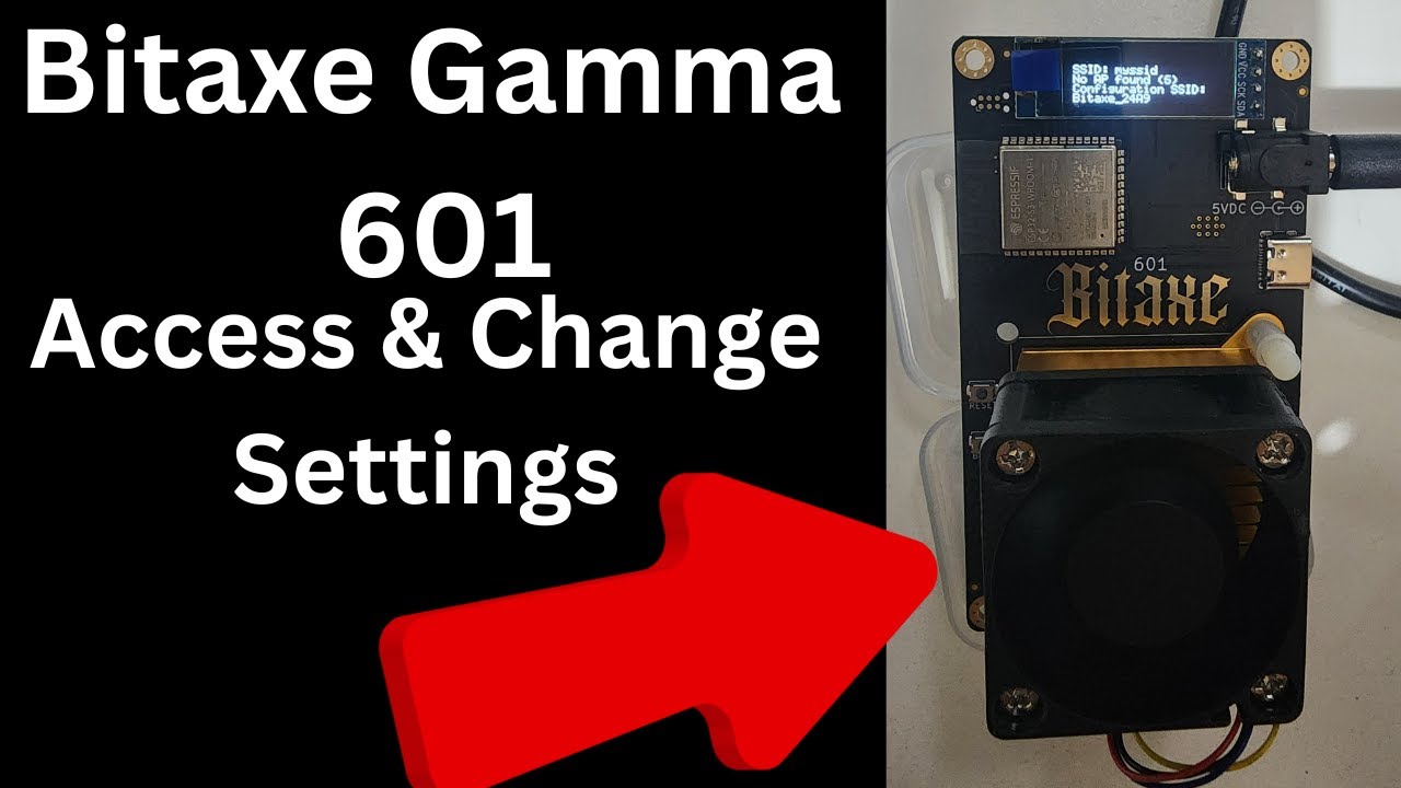 Access And Change Bitaxe Gamma 601 Settings Youtube
