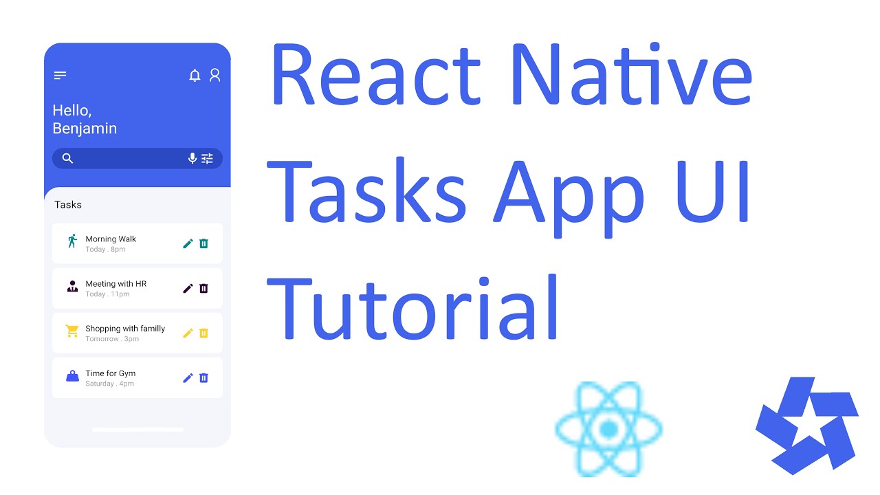 Tasks App React Native Ui Speed Code Youtube