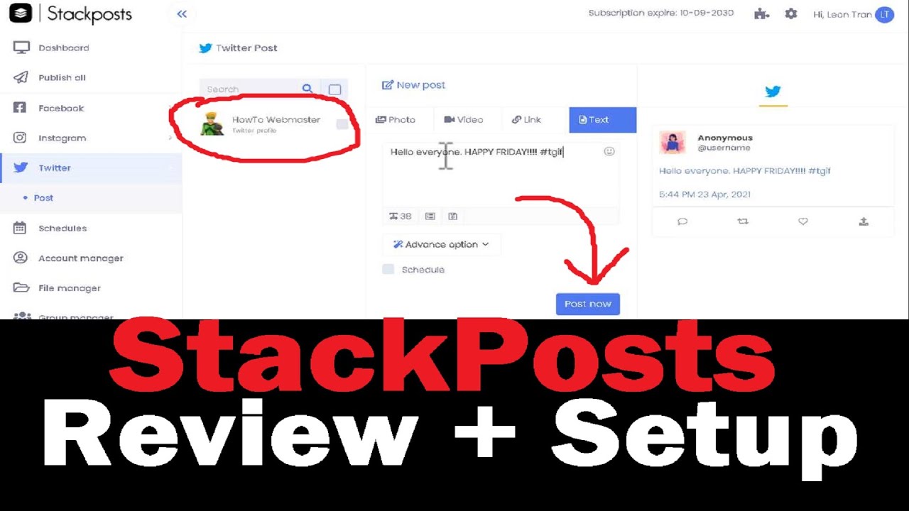 Stackposts Review Setup Tutorial Automatic Social Poster Scheduler