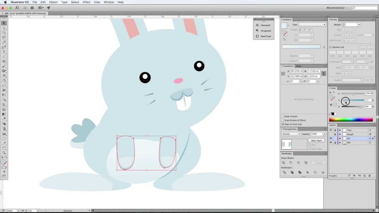 How To Draw A Rabbit In Illustrator
