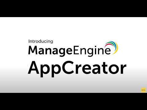 Manageengine Appcreator An On Premise Low Code Application