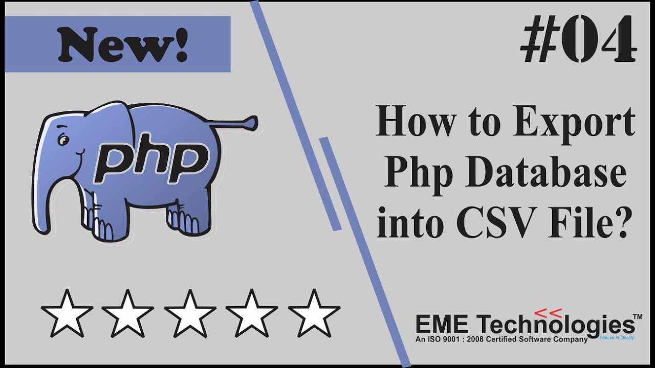 How To Export Php Database Into Csv File Youtube