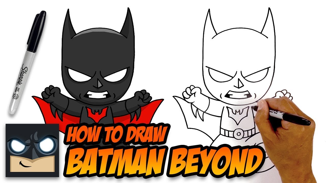 How To Draw Batman Beyond Step By Step Tutorial Youtube
