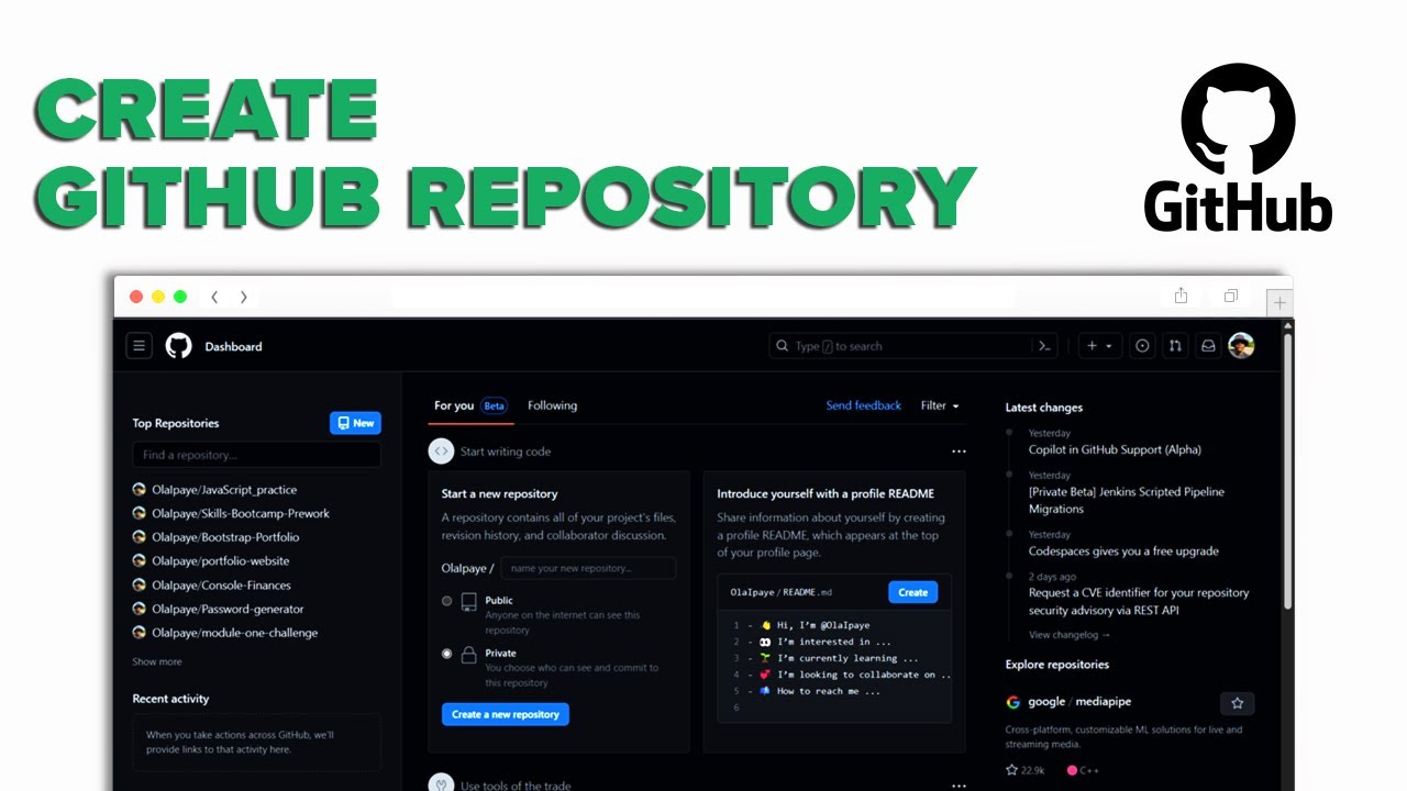 Github Tutorial How To Create A Github Repository Remotely In 2