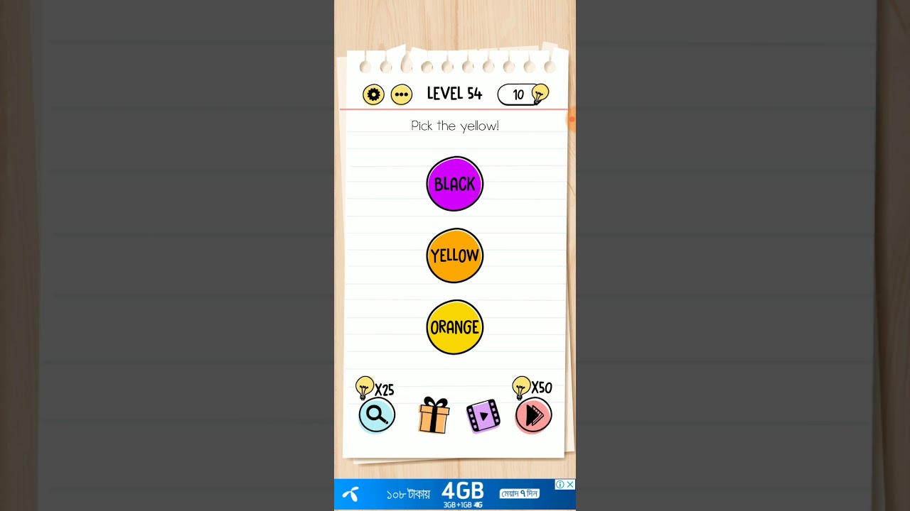 Brain Test Level 54 Walkthrough Youtube