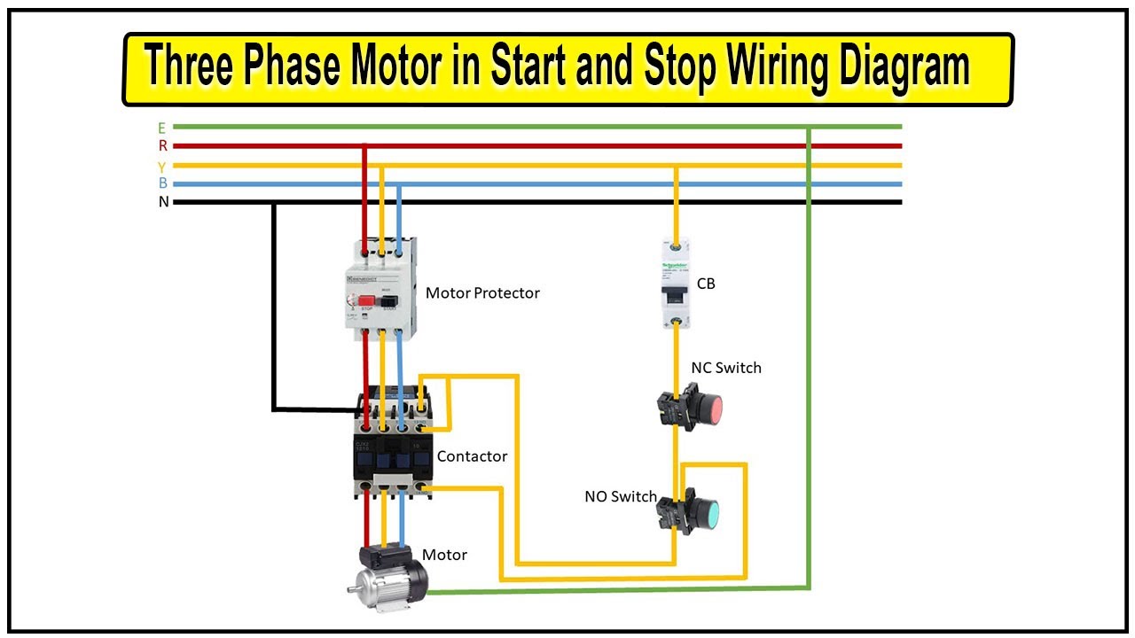 3 Phase Electric Motor Starter Wiring Diagram 3 Phase Infoupdate Org