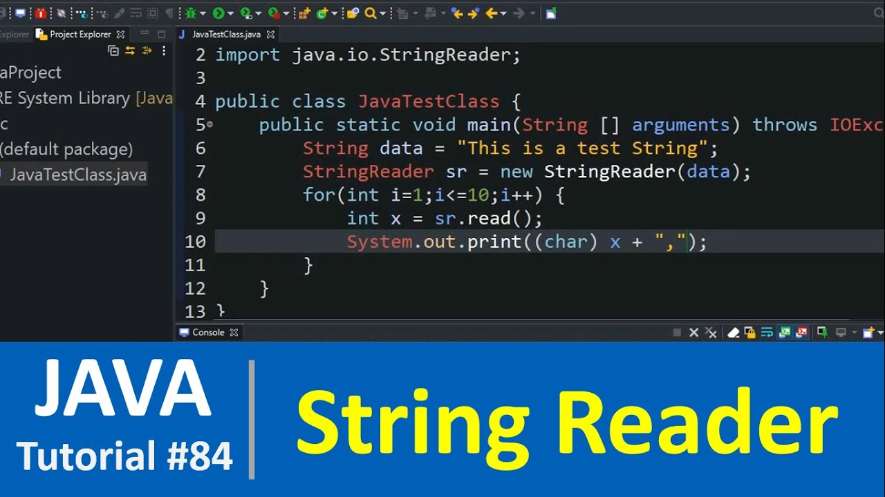 Java Tutorial 84 Java Stringreader Class With Examples Youtube