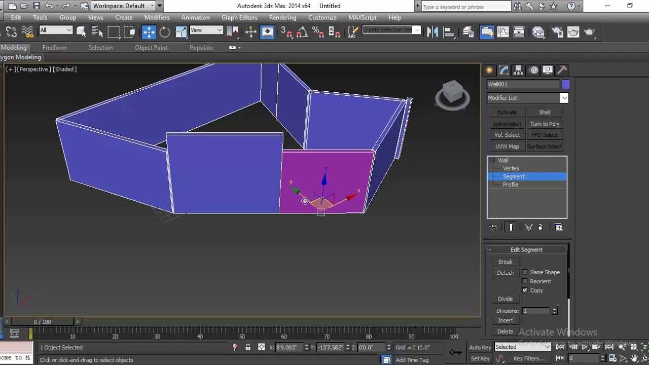 Create And Edit Wall In 3ds Max Youtube