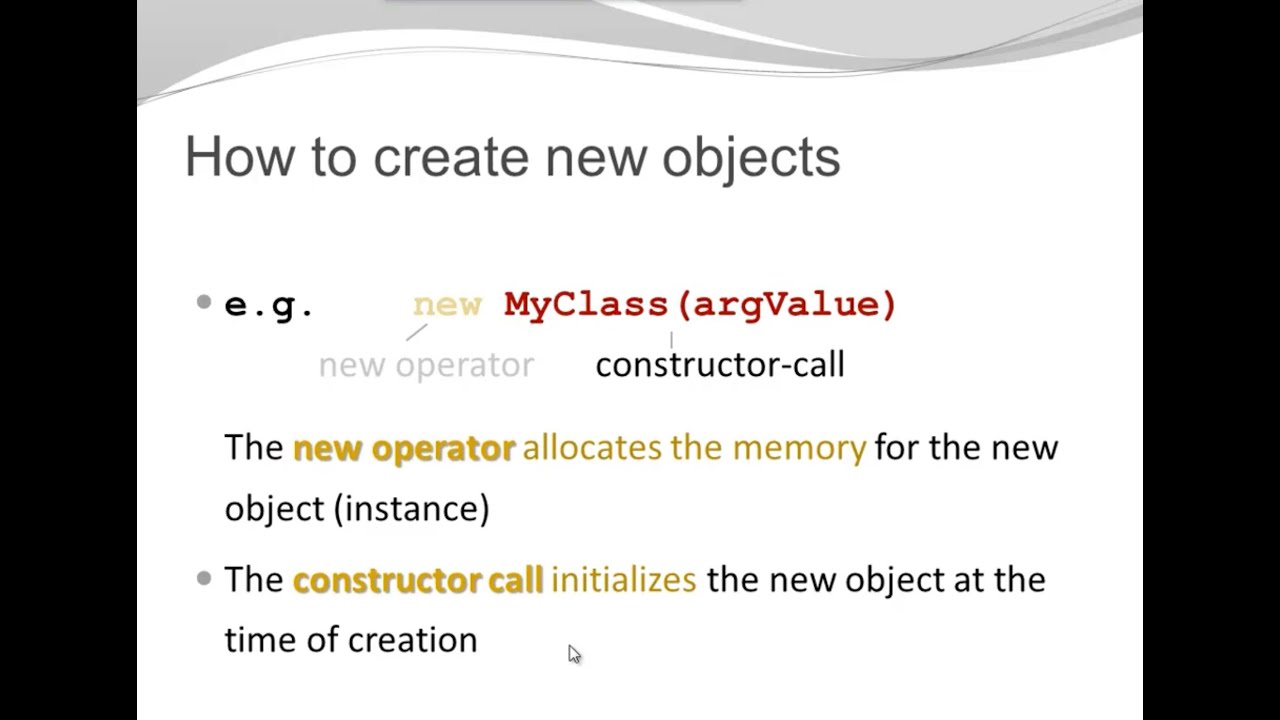 Java Basics Constructors Youtube